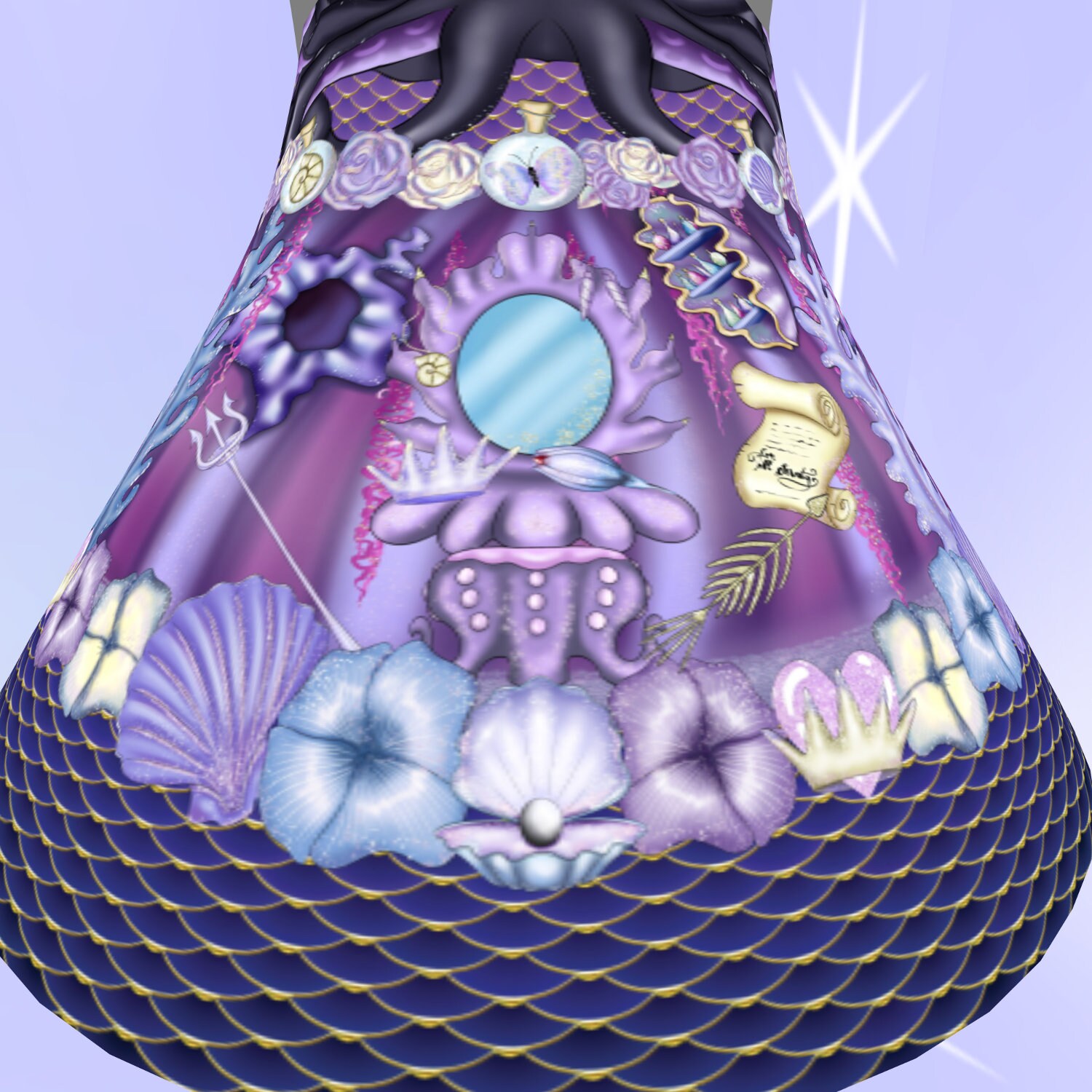 Ursula Lair Dress Cosplay Gothic Disneybound Run Disney Run - Etsy