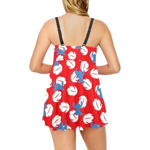 Lilo and Stitch Swim Dress Babydoll Tankini Two Piece Swimsuit ...