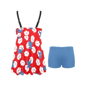 Lilo and Stitch Swim Dress Babydoll Tankini Two Piece Swimsuit ...