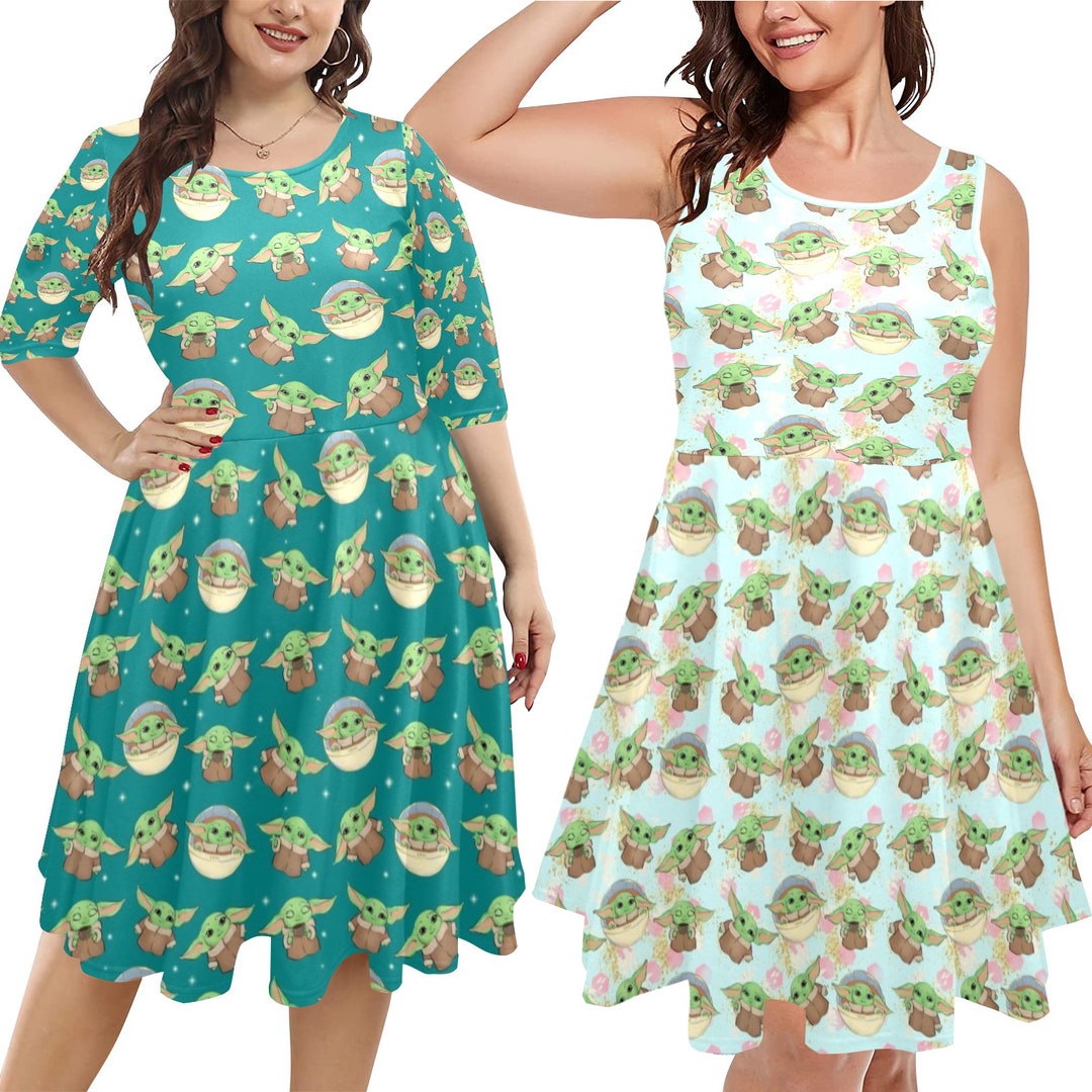 RUSH Baby Yoda Grogu Midi Dress Disneybound Rundisney Disney World ...