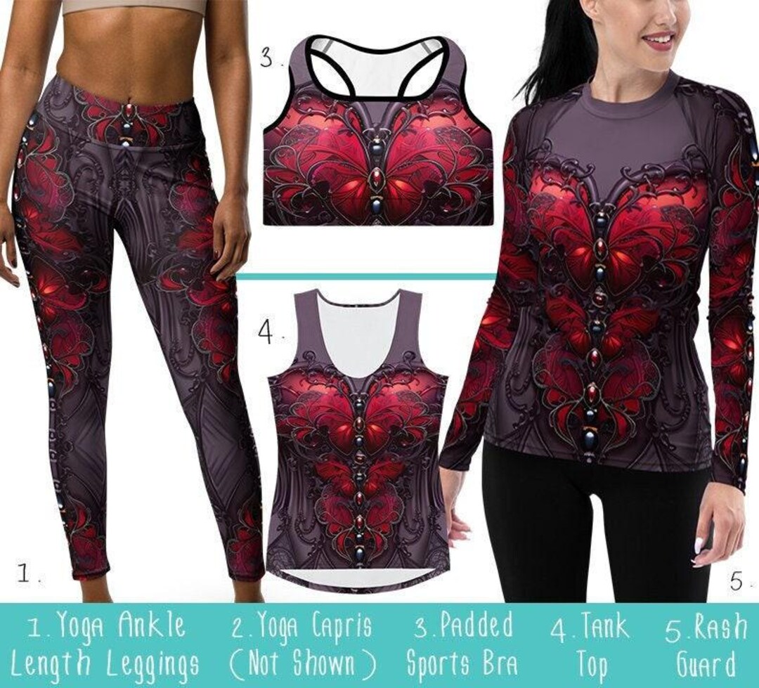 Gothic Countess B Womens Yoga Collection | Sports Bra Rash Guard ...