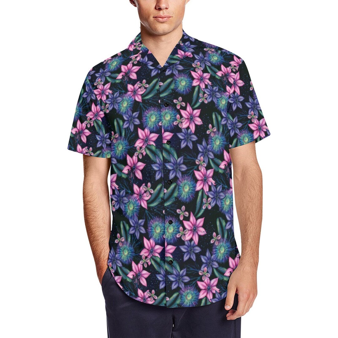 Pandora Plants Mens Button up Short Sleeve Shirt Disneybound Mens ...