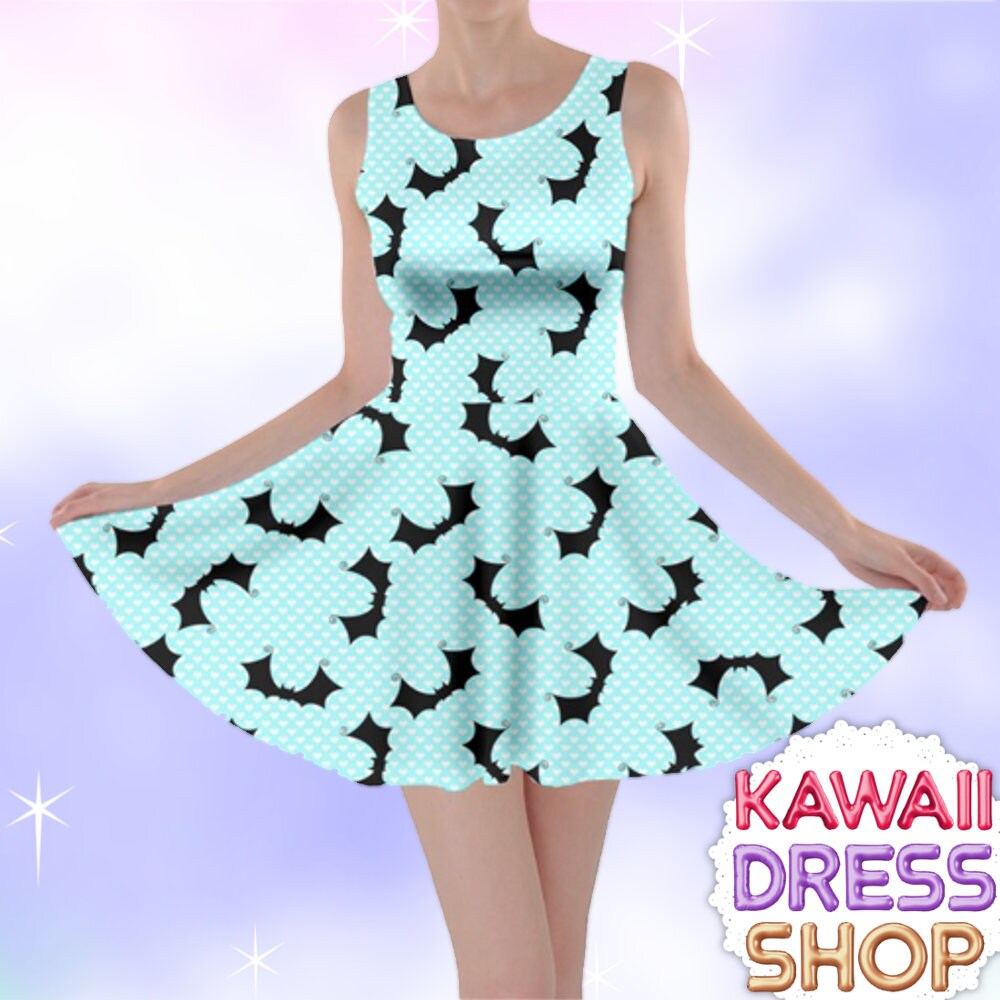 Pastel Goth Kawaii Bats Dress Sweet Goth Kawaii Witch Bats - Etsy