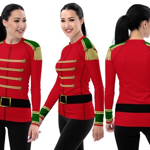 Nutcracker Prince Toy Soldier Womens Costume Rash Guard Leggings ...