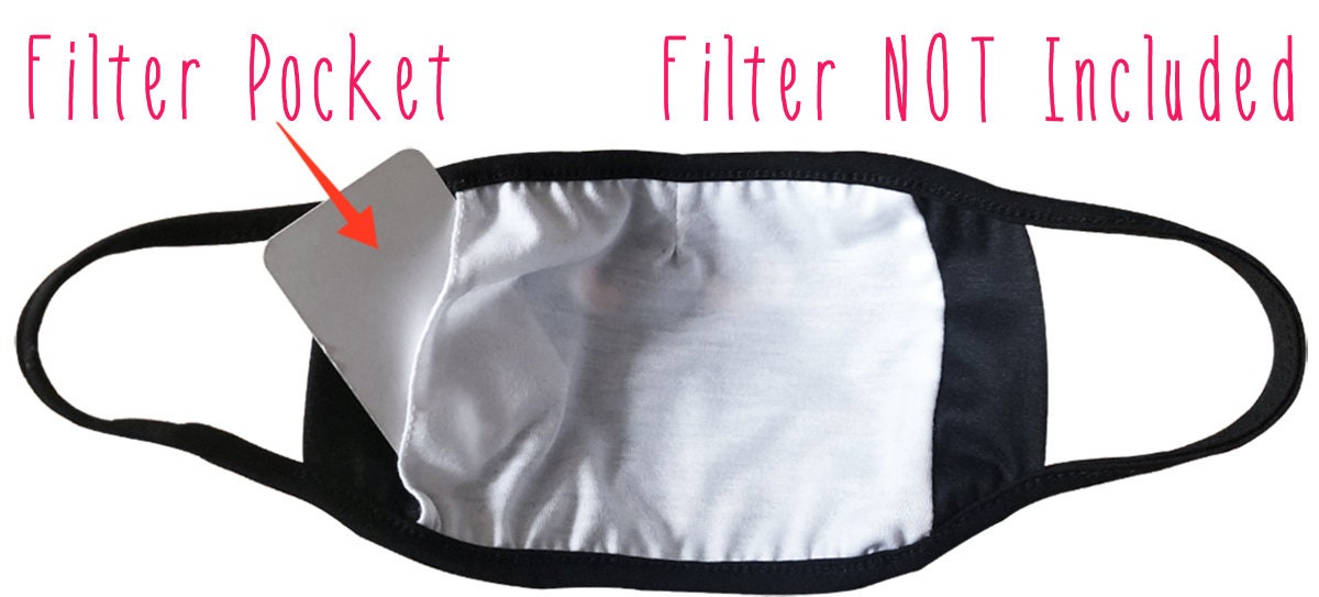 Cinderella Pink Face Mask With Filter Pocket Reusable Face | Etsy