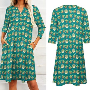 Baby Yoda Grogu Teal Sleeved Dresses Disneybound Disney World ...