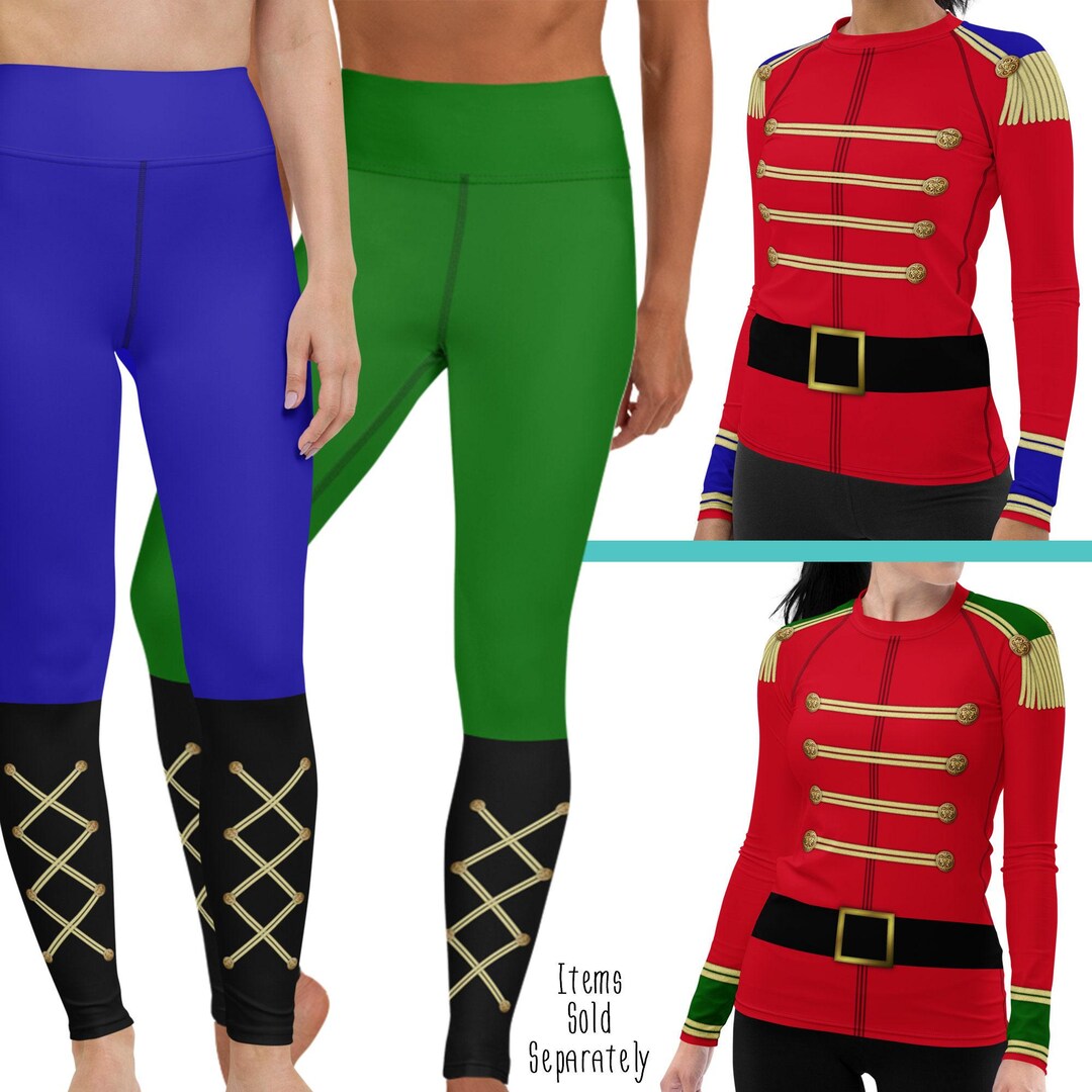 Nutcracker Prince Toy Soldier Womens Costume Rash Guard Leggings ...