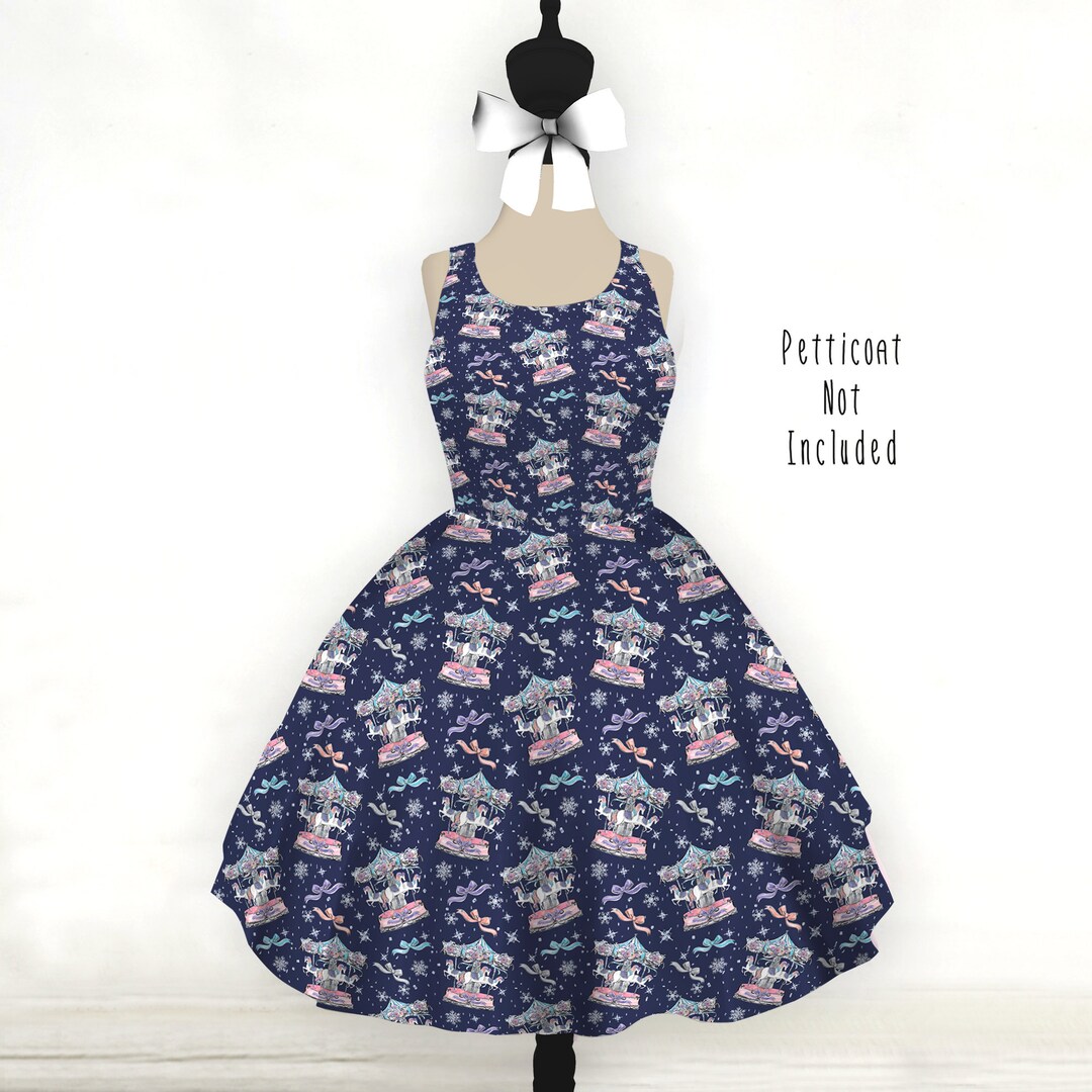Winter Carousels Dress 2XS-6XL Carousel Horse Kawaii Sweet Classic ...