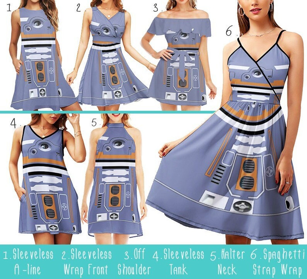 RUSH OPTIONS Galactic Starcruiser SK620 Droid Sleeveless Short Dresses ...