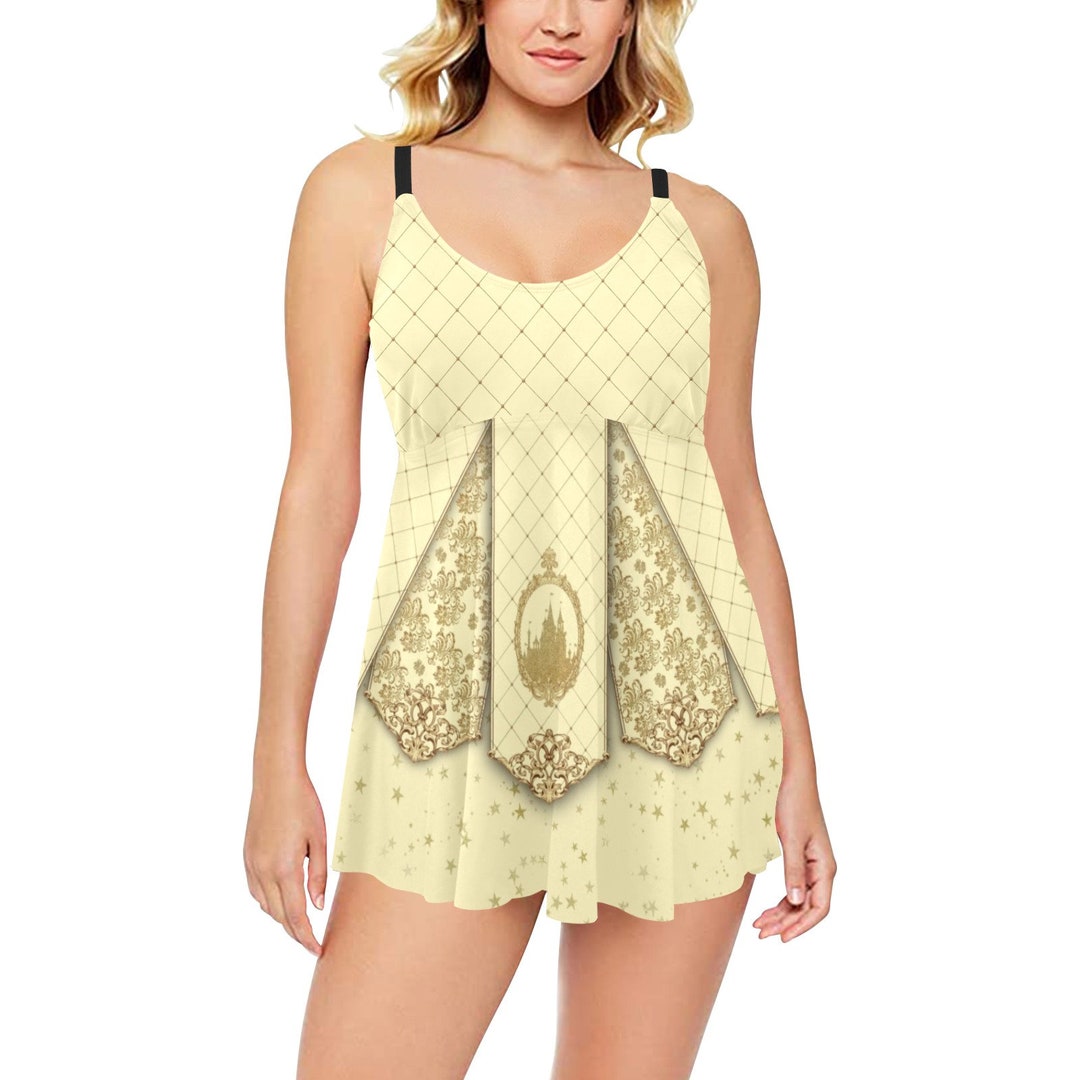 Belle Swim Dress Babydoll Tankini Two Piece Swimsuit Disneybound Disney ...