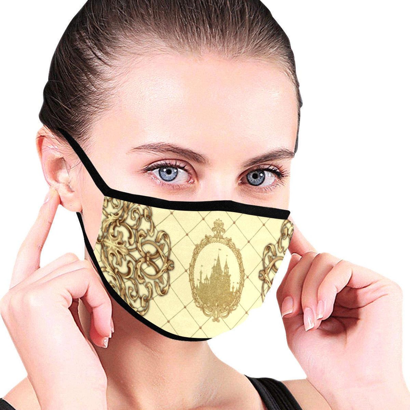 Belle Face Mask With Filter Pocket | Princess Cloth Face Mask, Disney ...