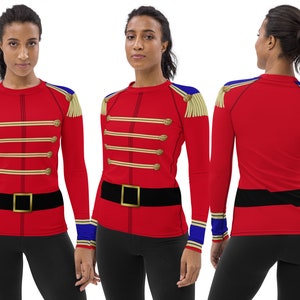 Nutcracker Prince Toy Soldier Womens Costume Rash Guard Leggings ...