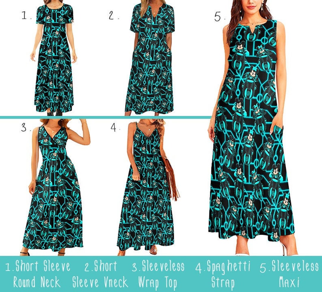 RUSH Tron Maxi Dresses Disneybound Disney World Disneyland Mickey ...