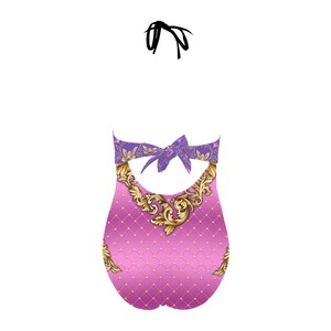 Rapunzel Ornate Sunburst Backless Cut Out One Piece Swimsuit S-2XL ...