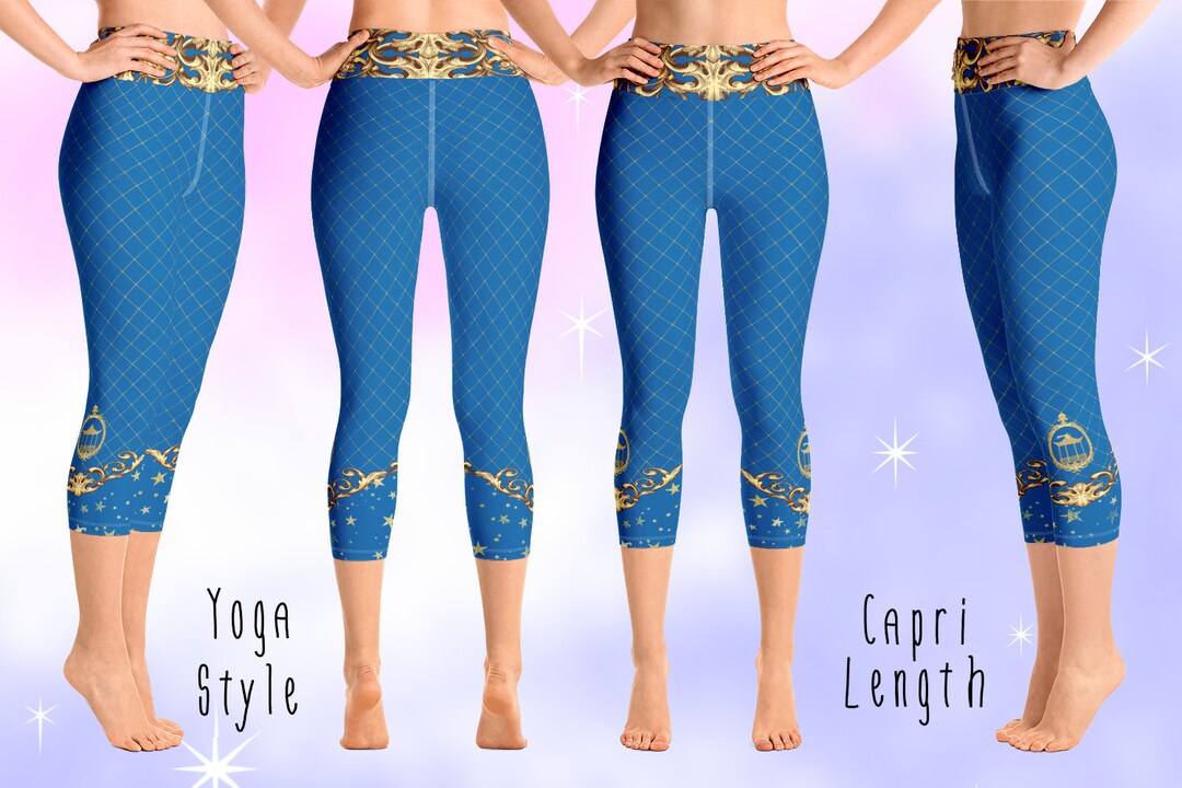 Mulan Blue Yoga Capri Pants Disneybound Run Disney World Bound Parks ...