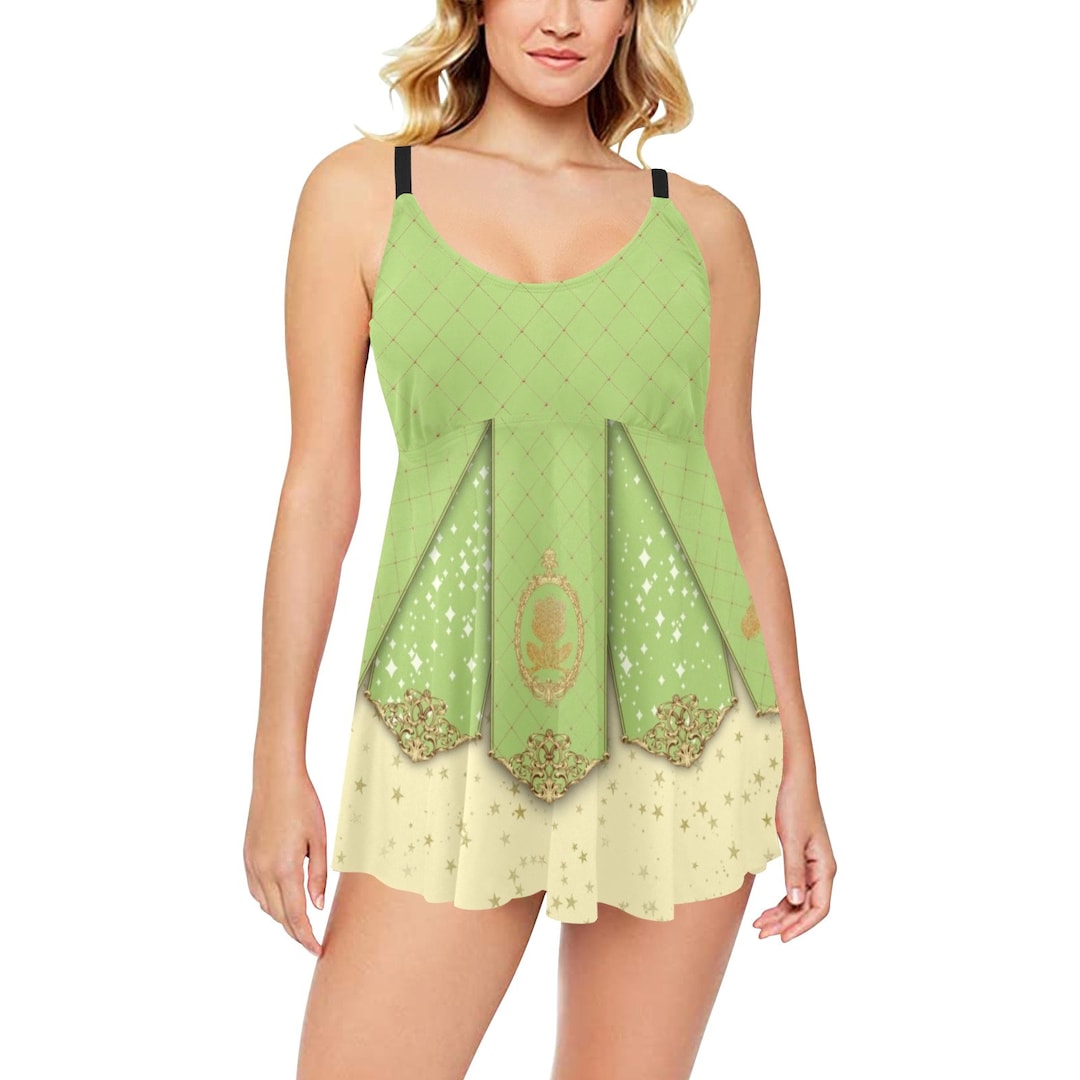 Tiana Swim Dress Babydoll Tankini Two Piece Swimsuit Disneybound Disney ...