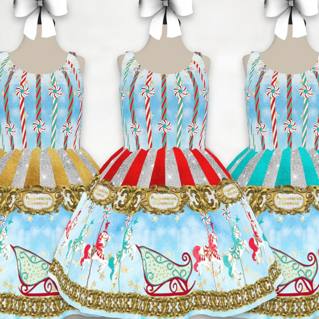 Peppermint Carousel Kids Dress Candycore Kawaii Baby Girls Toddler ...