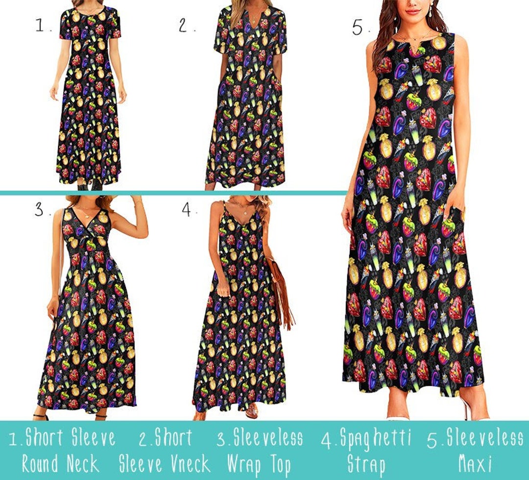 RUSH Villain Poison Perfume Maxi Dresses Goth Gothic Disneybound Disney ...