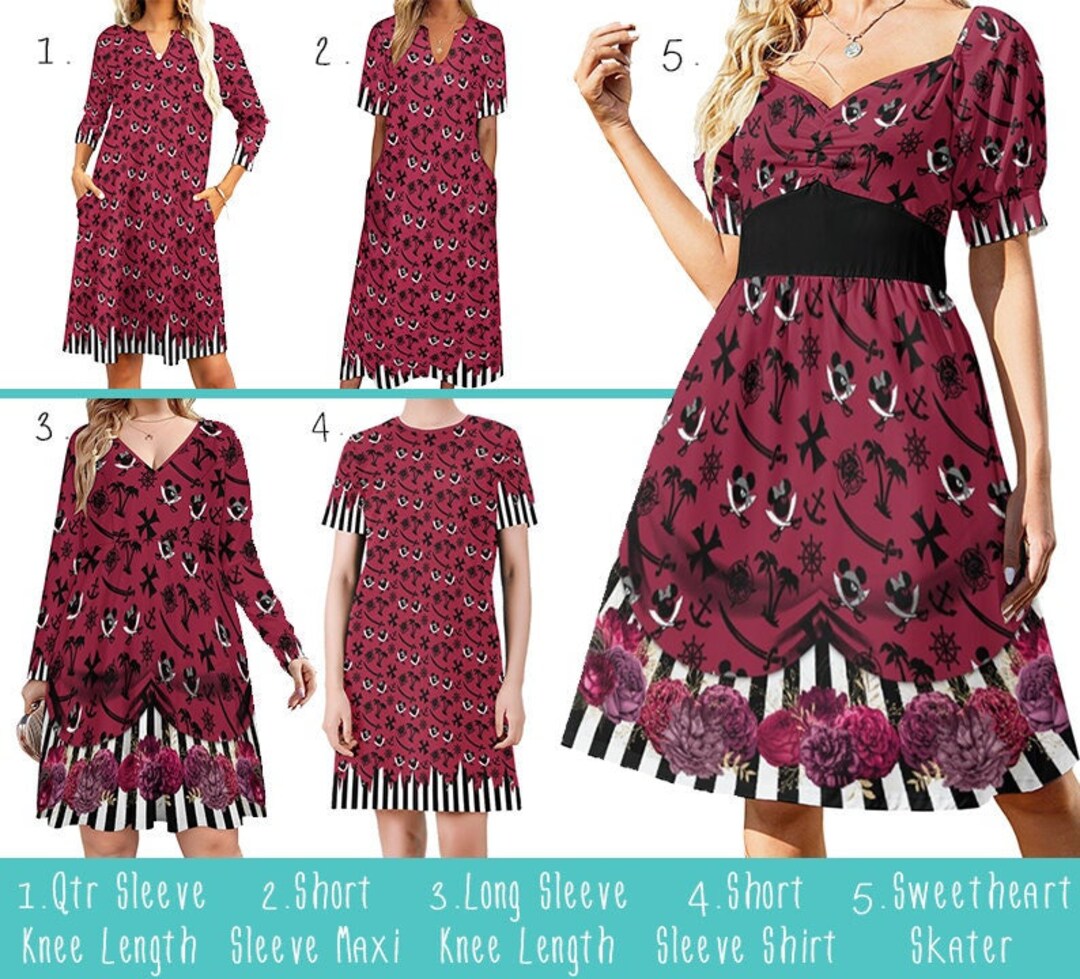 Redd Pirate Sleeved Dresses Disneybound Disney World Disneyland Pirates ...
