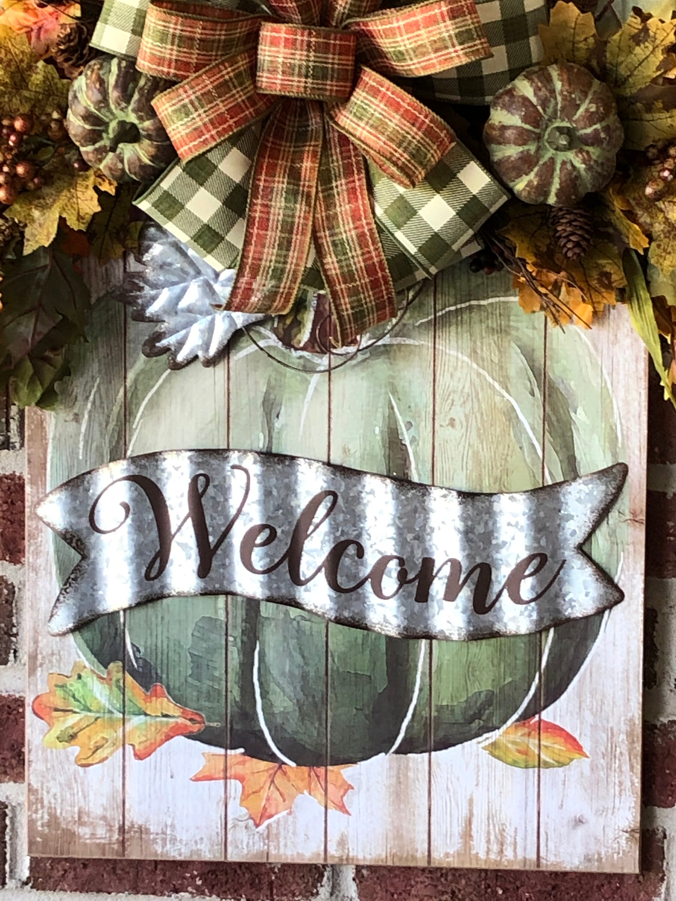 Welcome Fall Wooden Wall Hanging Front Porch Decoration | Etsy
