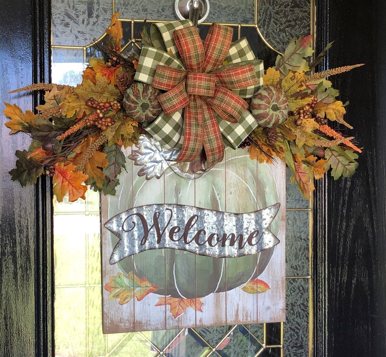 Welcome Fall Wooden Wall Hanging Front Porch Decoration | Etsy