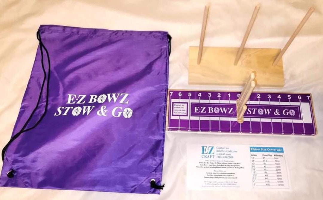EZ Bowz Stow & Go Bow Maker: DIY Craft Tool With Tote - Etsy
