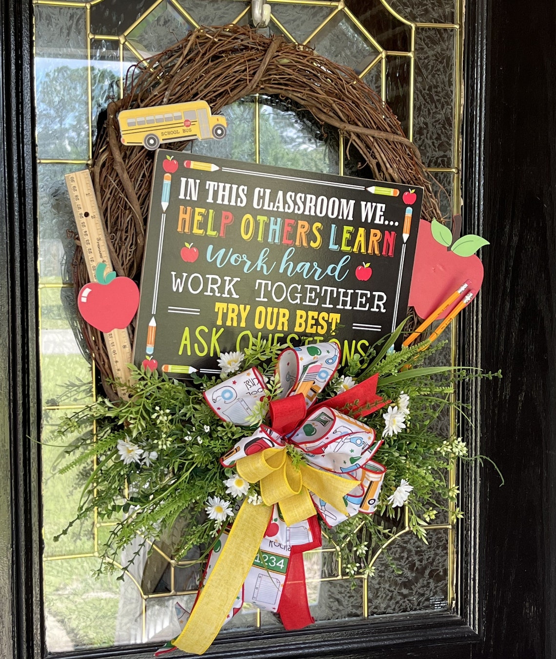 Classroom Wreath Classroom Rules School Wreath Teacher - Etsy