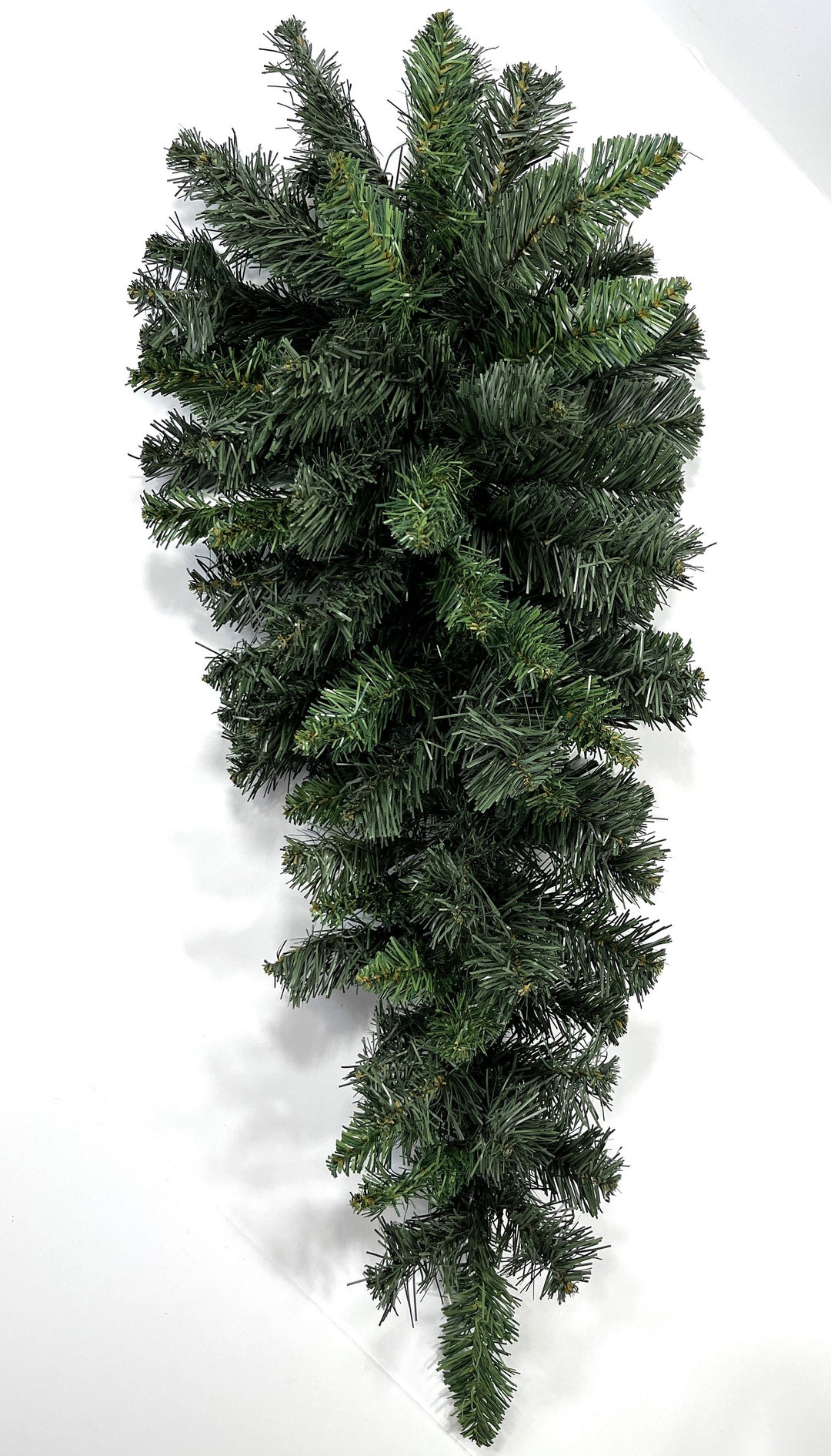 24" Valley Pine Artificial Teardrop Swag, Swag Wreath Base, Evergreen ...
