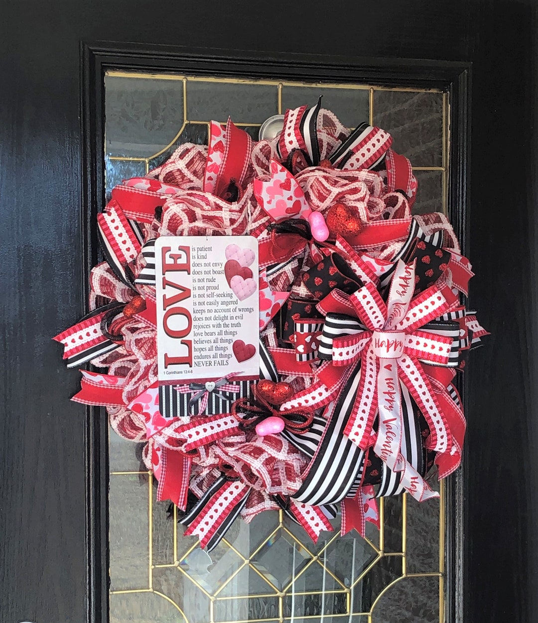 Valentine's Day Wreath, Love is Patient and Kind, Valentine Gift ...