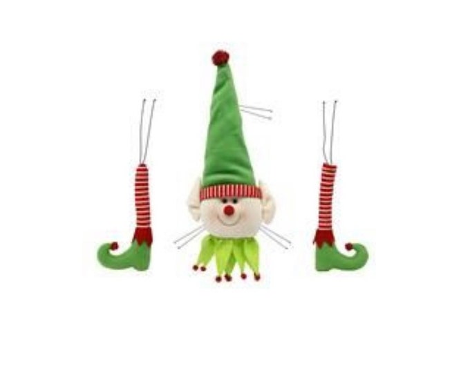 3 PC Elf Wreath Attachment, Elf Wreath Kit, Wreath Supplies, Christmas ...