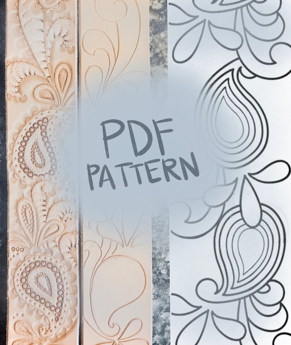 PDF Paisley Belt/strap Tooled Leather Pattern - Etsy