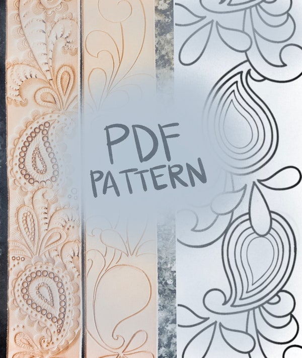 SUNFLOWER BELT PATTERNS 2 Different Repeating Leather Belt Patterns ...