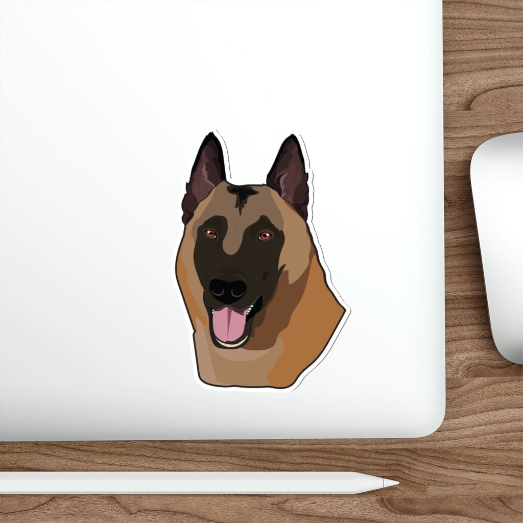 Belgian Malinois Die-cut Stickers, Water Resistant Vinyl, 5 Sizes ...