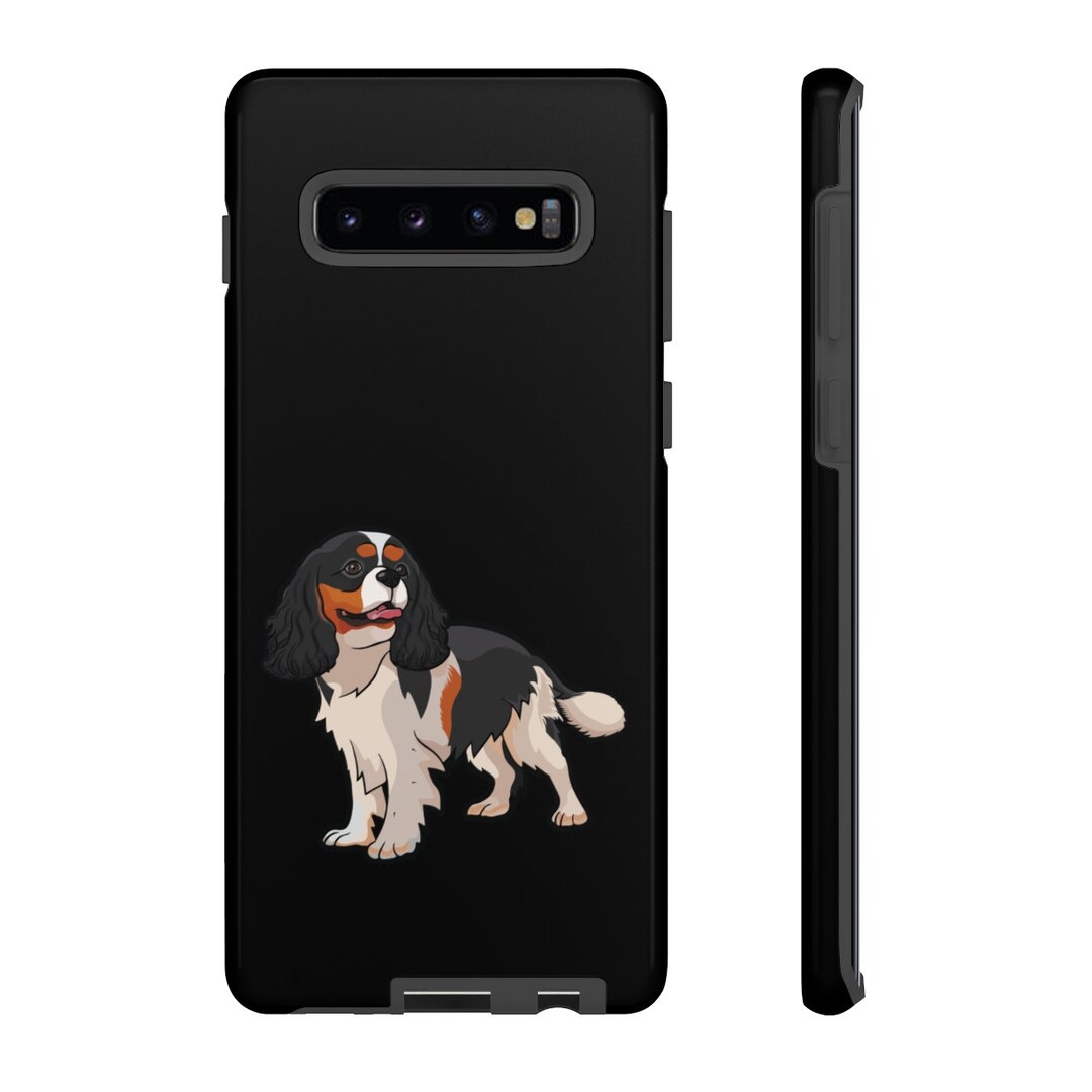 Tri Color Cavalier King Charles Spaniel Tough Cell Phone Cases, Glossy ...