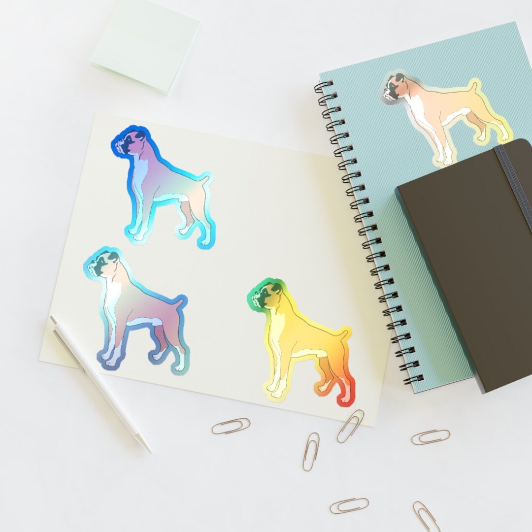 Boxer Sticker Sheets, 2 Image Sizes, 3 Image Surfaces, Water Resistant ...