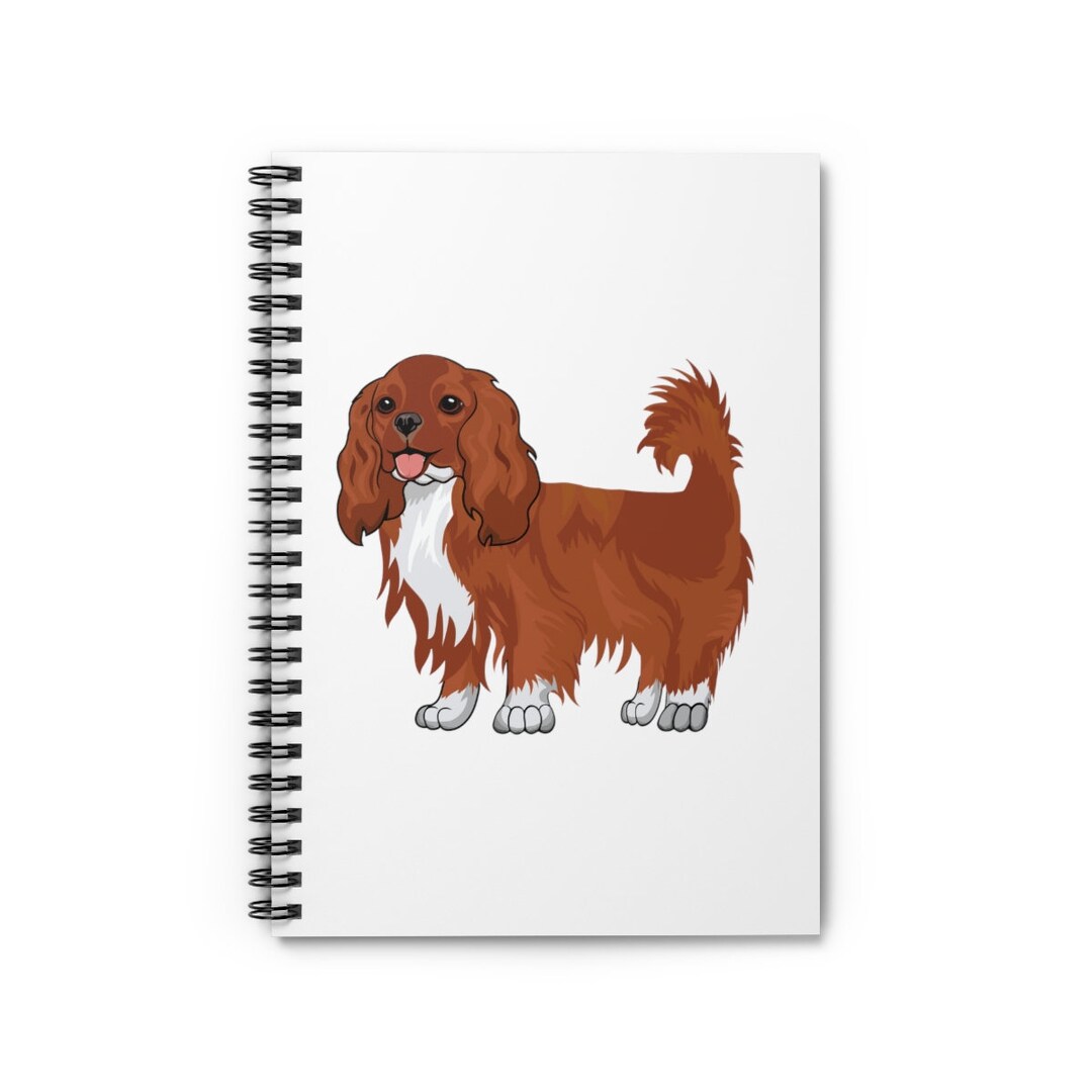 Ruby Cavalier King Charles Spaniel Spiral Notebook - Ruled Line, 118 ...