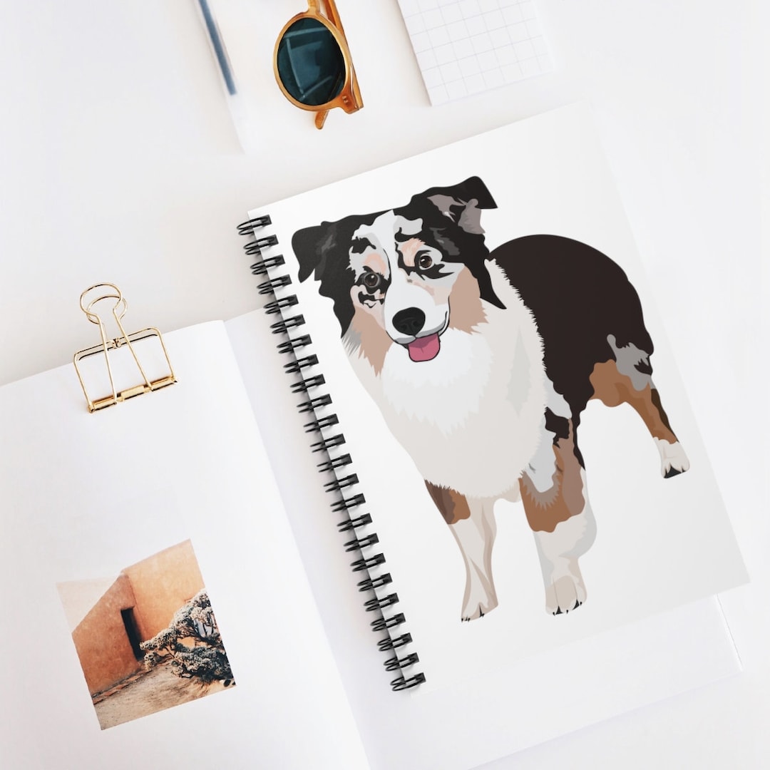 Miniature American Shepherd Spiral Notebook - Ruled Line, 118 Pages ...