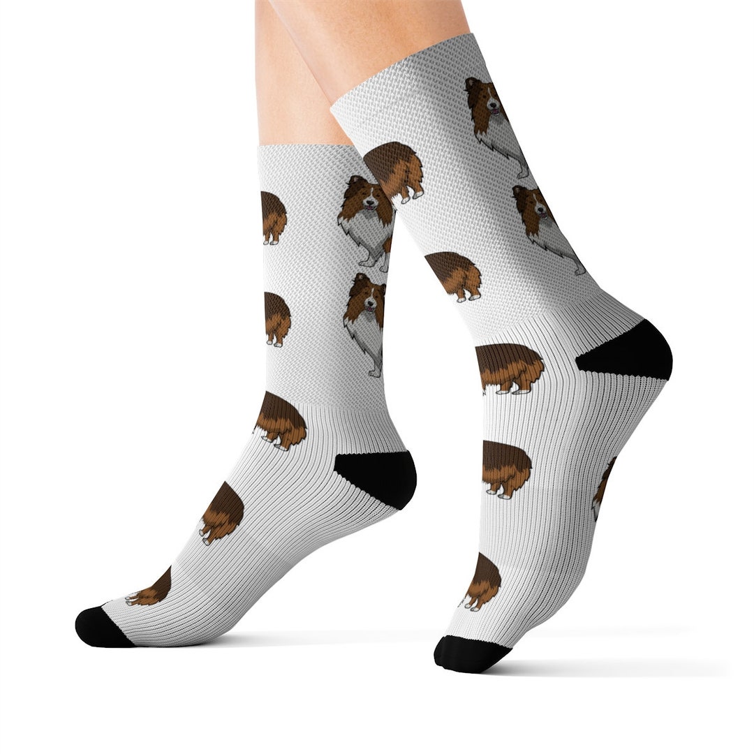Shetland Sheepdog Sublimation Socks - Etsy