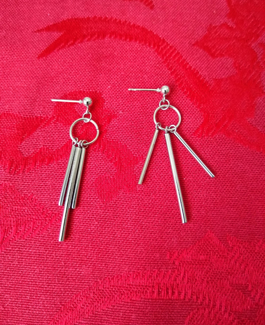 KPOP BTS Cool Drop Dangle Earrings, Circle Bar Earrings, Punk Cyber ...