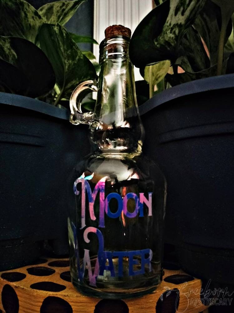 Moon Water Bottle Full Moon Water Jar New Moon Water | Etsy