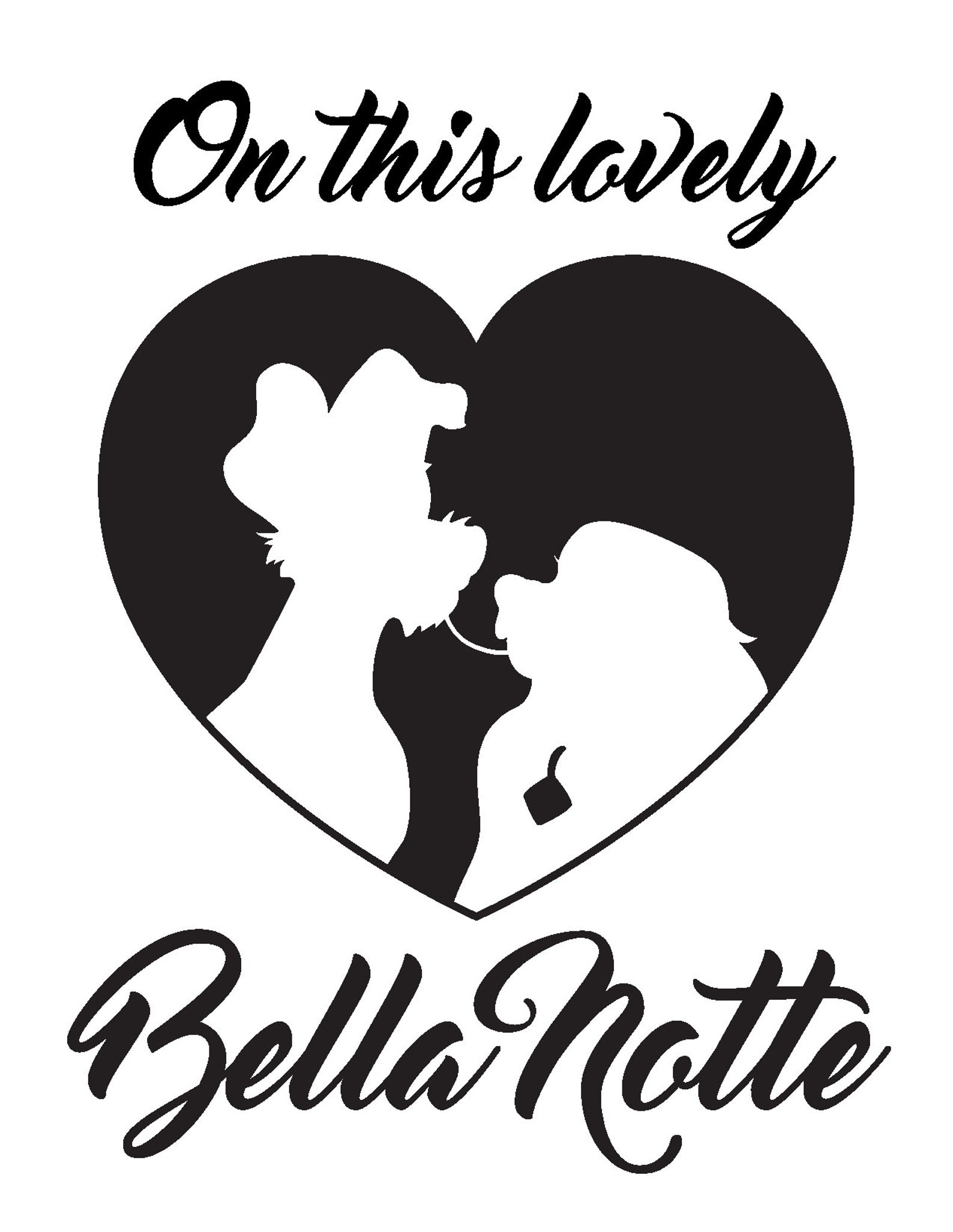 Bella Notte Lady and the Tramp svg disney world svg svg | Etsy
