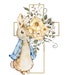 Peter the Rabbit Christening PNG, Pink Christening Design, Christening ...