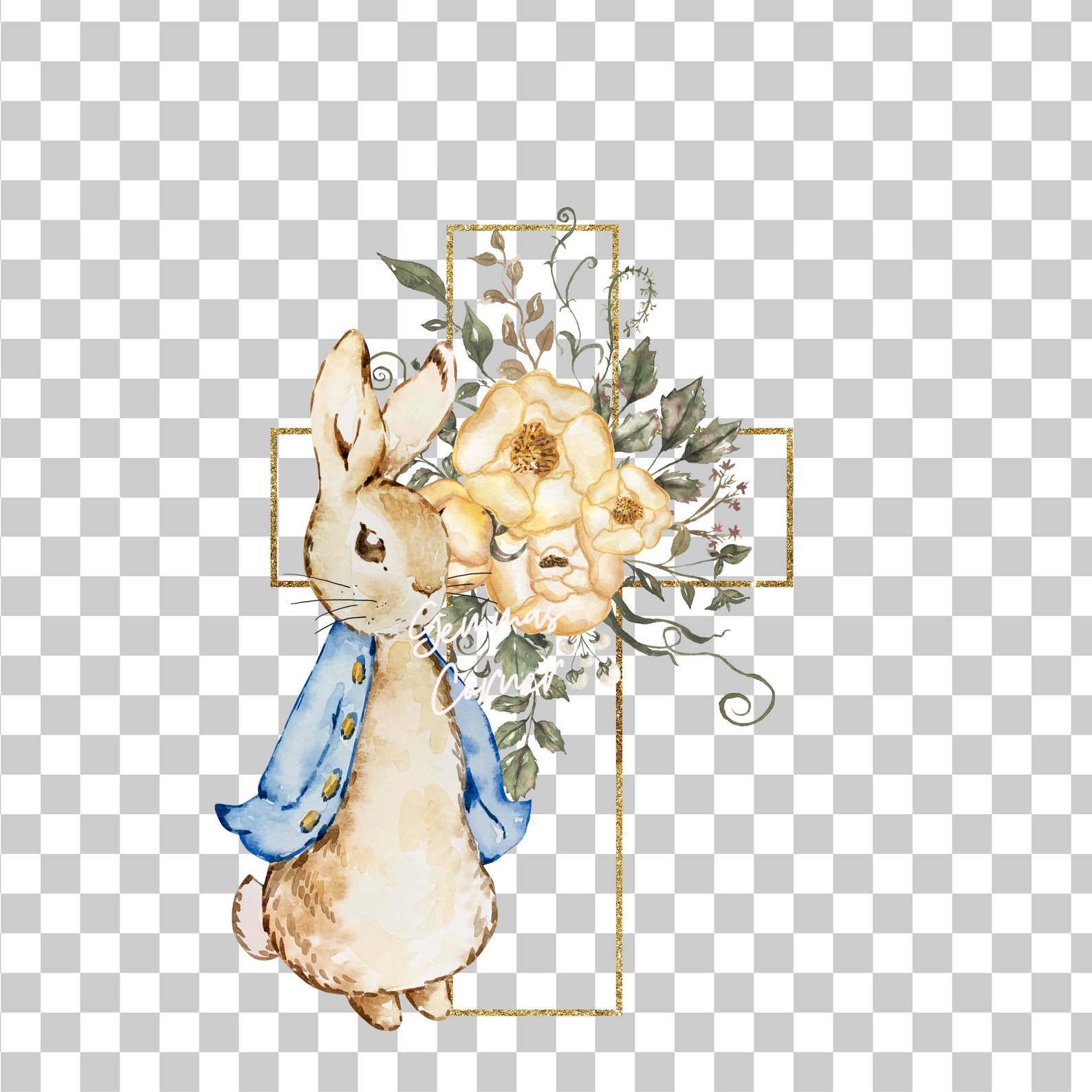 Peter the Rabbit Christening PNG, Rabbit Christening Design ...