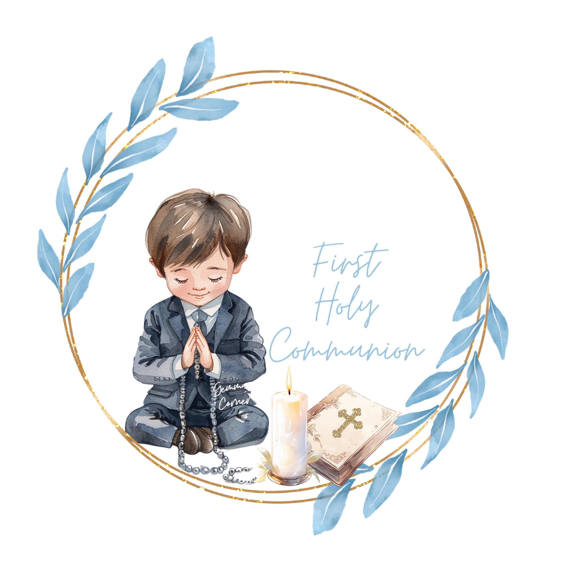Boy Communion Sublimation Design, Communion Digital Download, First ...