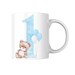 Teddy Bear Blue Balloons 1st Birthday PNG, First Birthday Sublimation ...