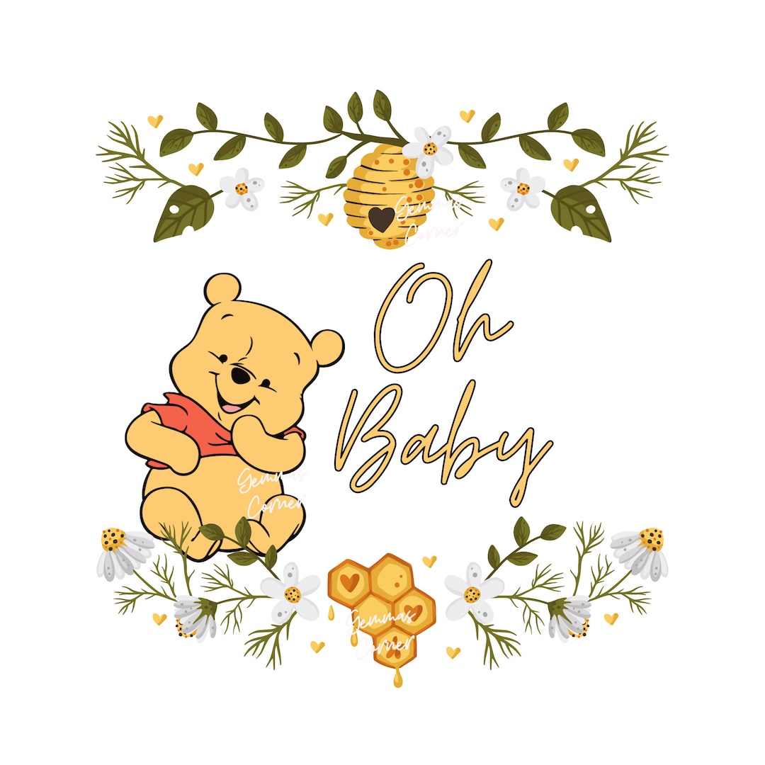 Winnie Pooh Baby Shower, Winnie Pooh PNG, Classic Winnie the Pooh ...