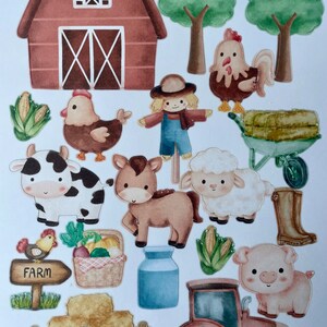 Farm Animals Printable Cake Toppers, Printable Cricut , Download ...