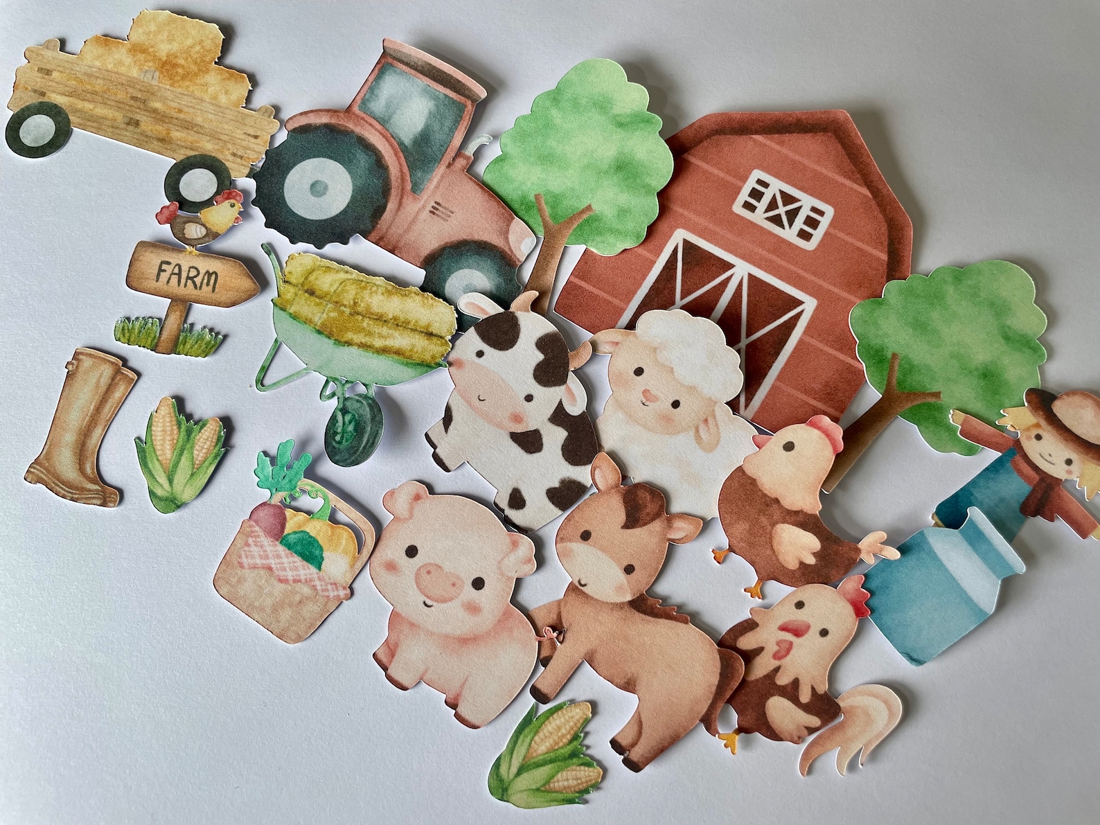 Farm Animals Cake Toppers, Barnyard Party Decor (PNG Download) - Etsy