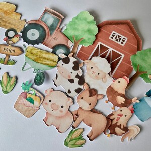 Farm Animals Printable Cake Toppers, Printable Cricut , Download ...