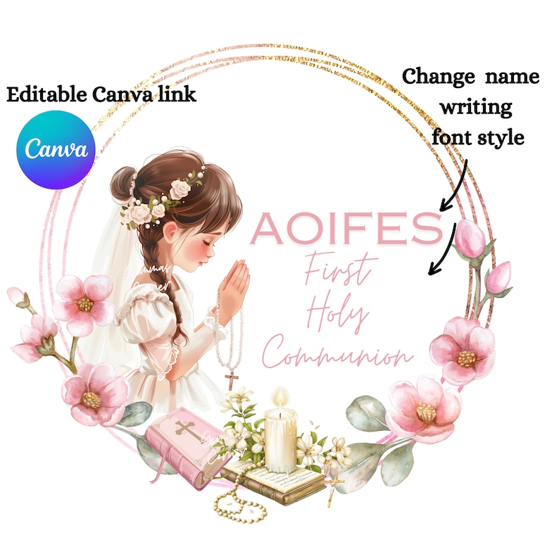 Canva Editable Template Design , Confirmation Digital Download ...